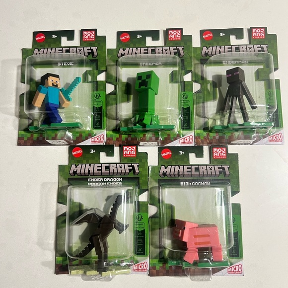 Mattel | Toys | Minecraft Micro Figures Complete Set Of 5 | Poshmark